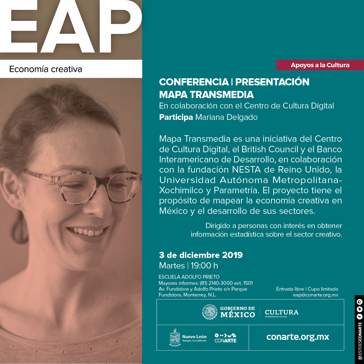 Conferencia | Presentación Mapa Transmedia : CONARTE Nuevo León