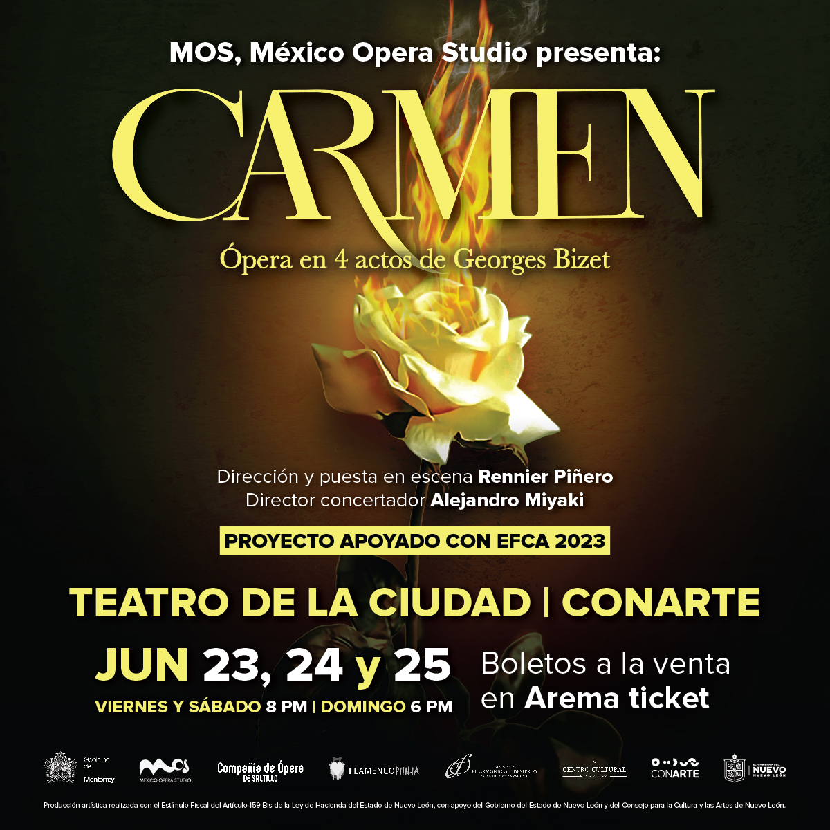 PRESENTA MEXICO OPERA STUDIO Y CONARTE LA ÓPERA CARMEN : CONARTE Nuevo León