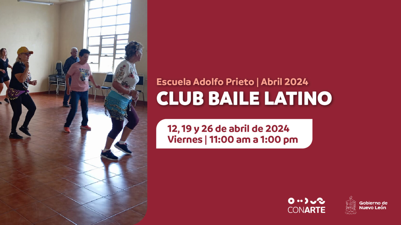CLUB BAILE LATINO | Abril 2024 : CONARTE Nuevo León